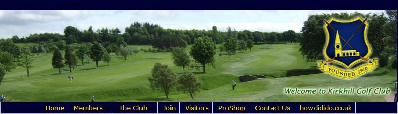 Online Golf Tee Time Booking System, Kirkhill Golf Club, Scotland